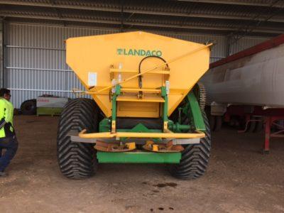 Landaco TS10000 spreader, Pasture Care Landaco VIC | Power Farming